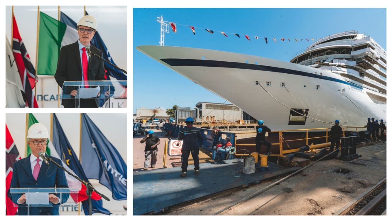 Fincantieri's Ancona shipyard launches Viking Mira