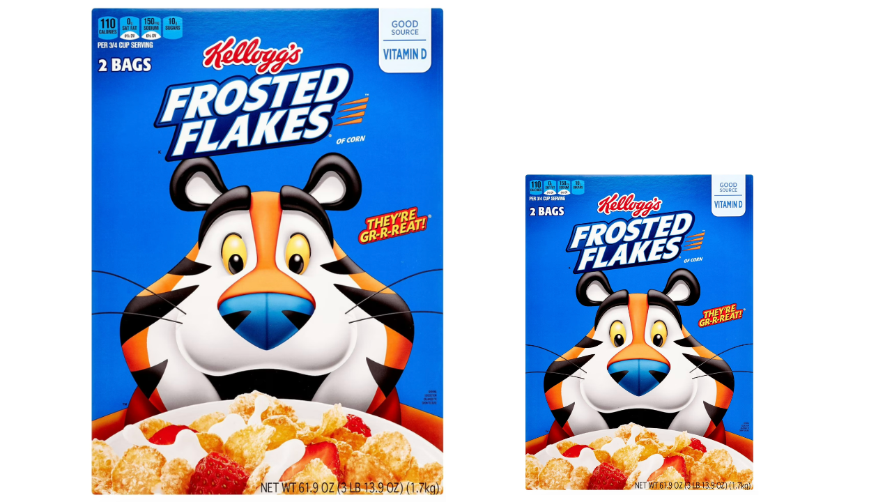 Frosted Flakes costs almost $2 more for about 2 ounces less