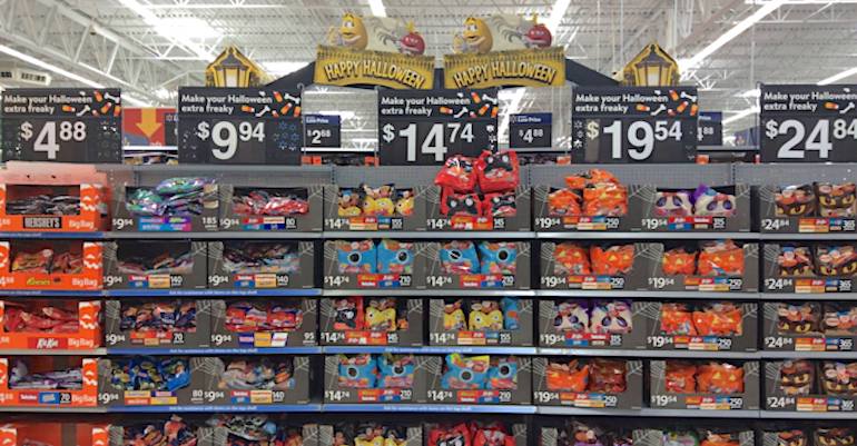 Walmart Halloween Candy Displays Halloween Costumes And Candy Already