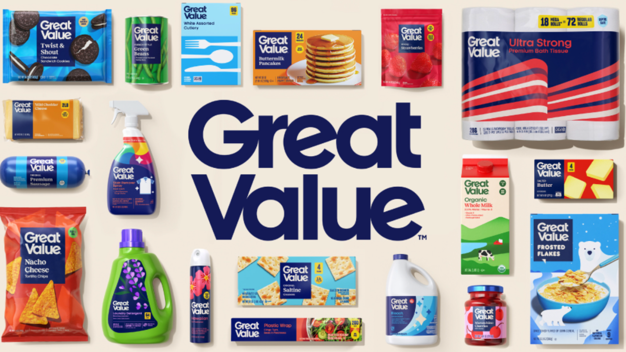 Walmart’s Great Value brand gets first redesign in over a decade
