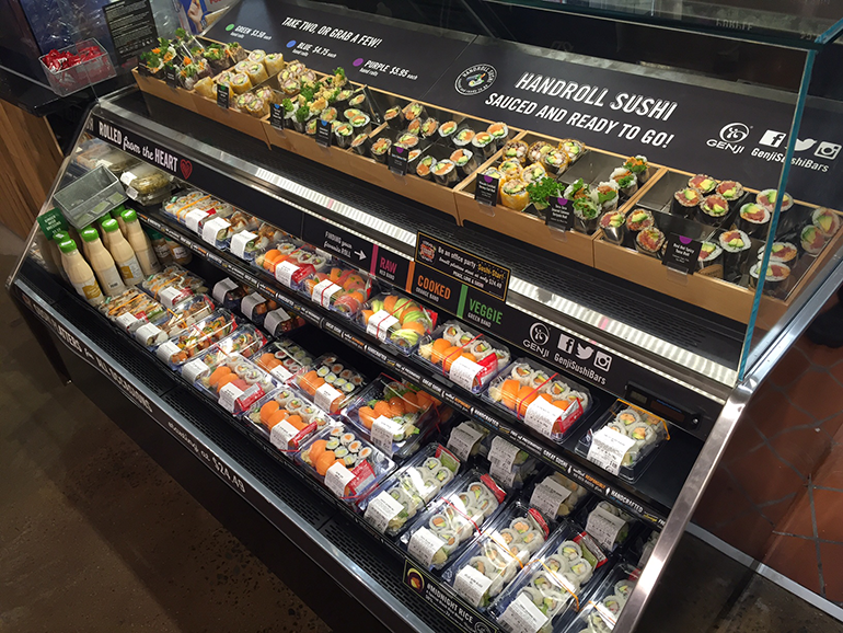 Supermarket sushi keeps on rolling