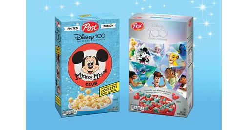 Post/Disney fruity confetti cake-flavored cereal