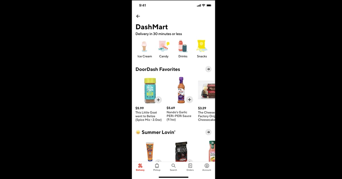 DoorDash Sells Groceries Through DashMart