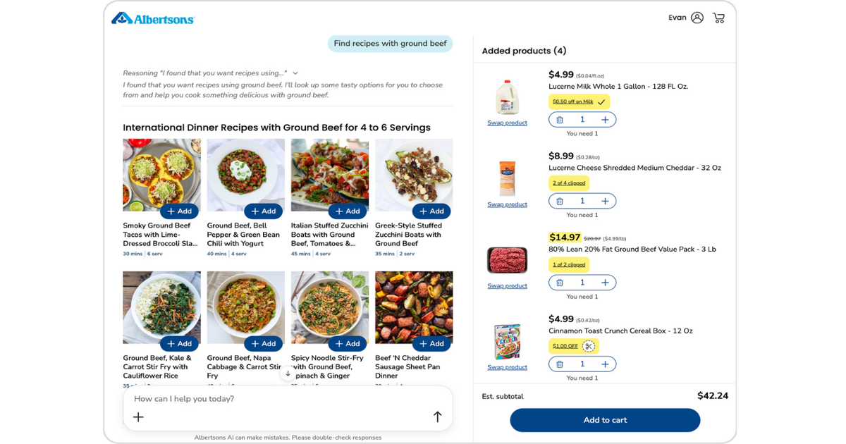 Albertsons launches AI-powered shopping assistant