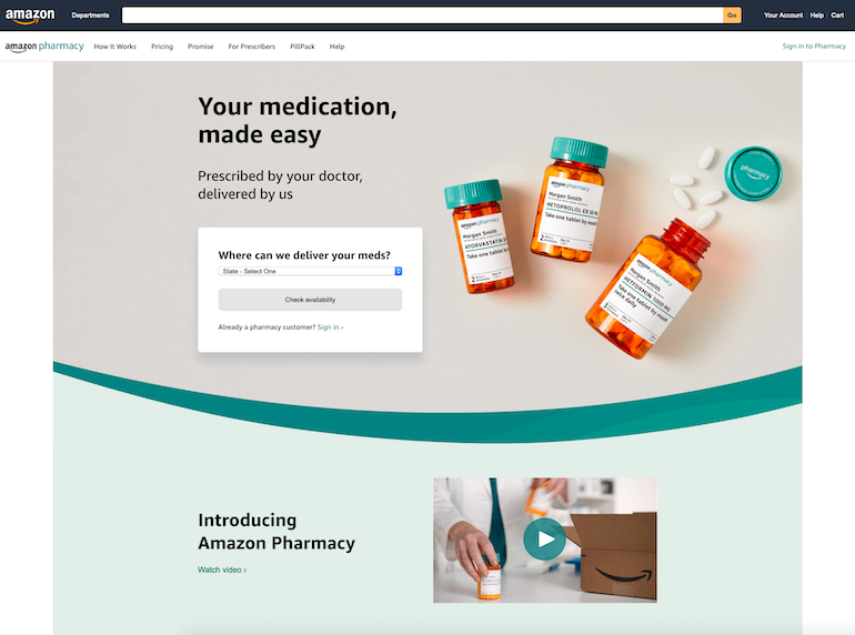 Amazon enters prescription drug market with Amazon Pharmacy