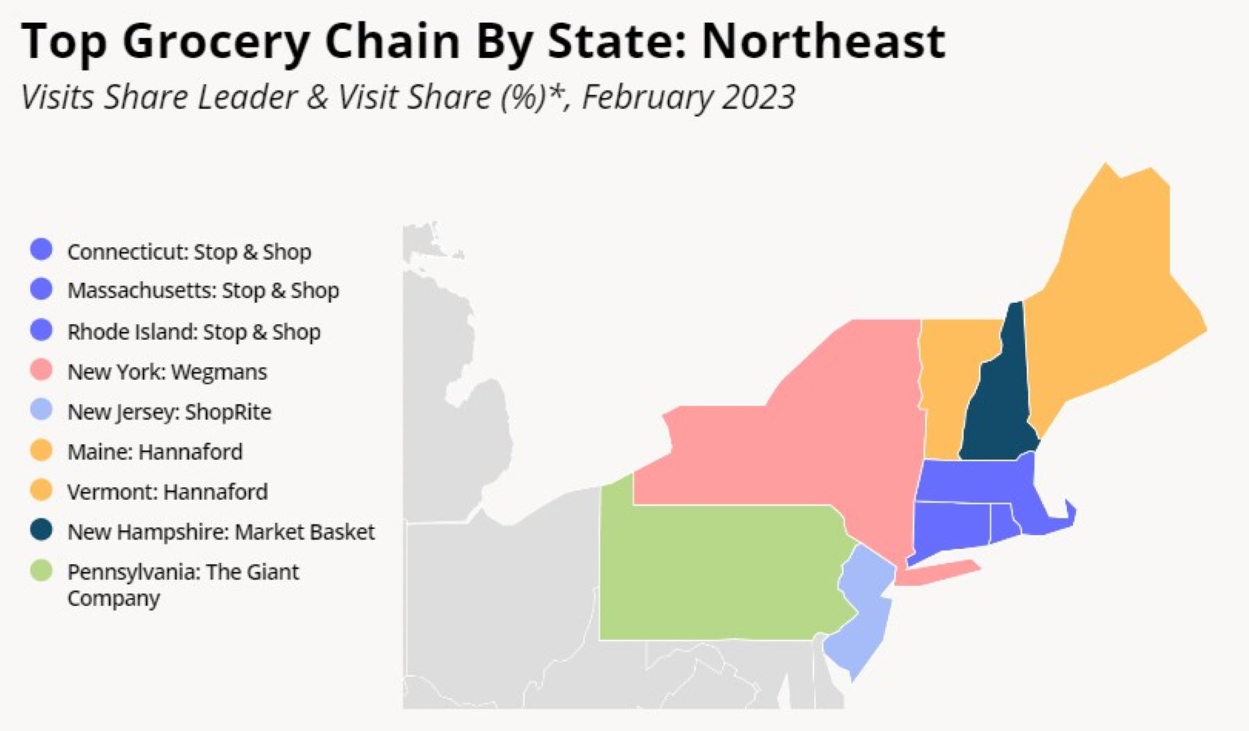 Report: Stop & Shop, Hannaford secure top spots in Northeast grocery visits