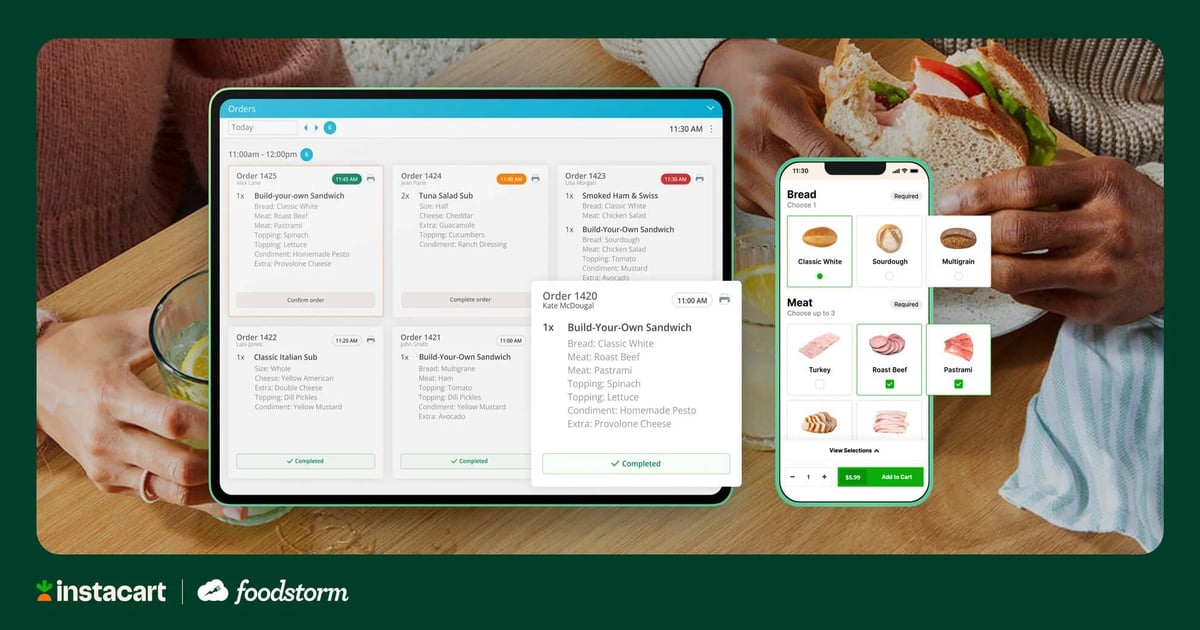 Instacart introduces custom digital ordering for grocery retailers