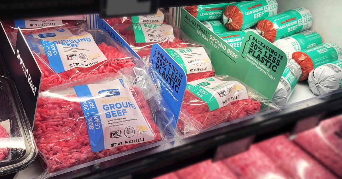 Grocers pilot more sustainable meat packaging from Tyson