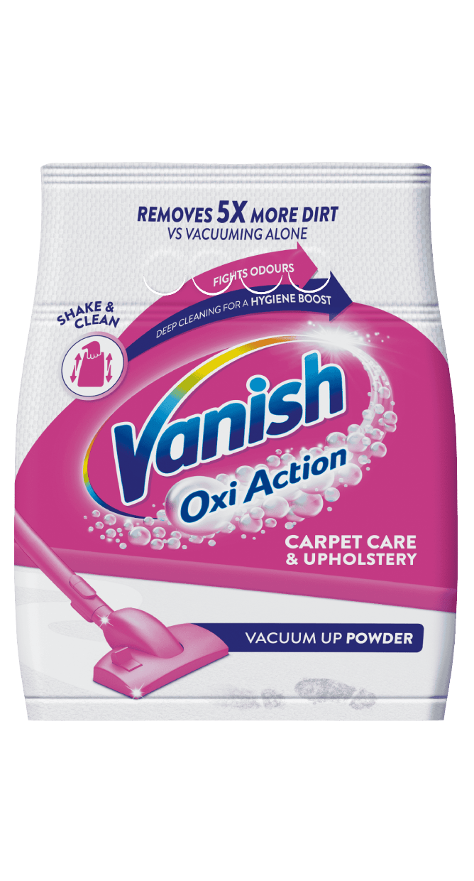 Vanish Shake & Clean Prášok na čistenie kobercov | Vanish SK