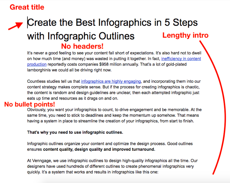 Infographic Marketing: Create an Outline