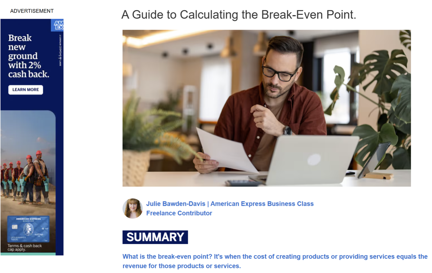 A Hot Take American Express Business Class Content