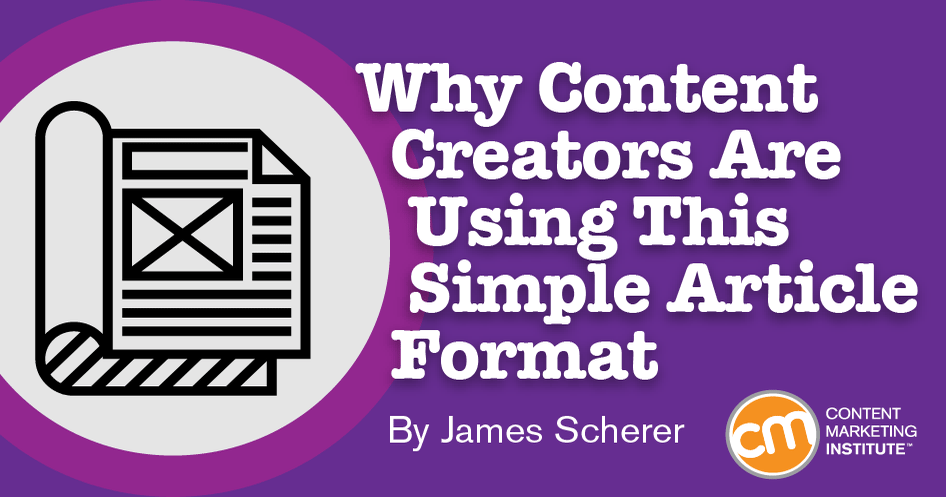 Content Creators: Using Simple Article Format