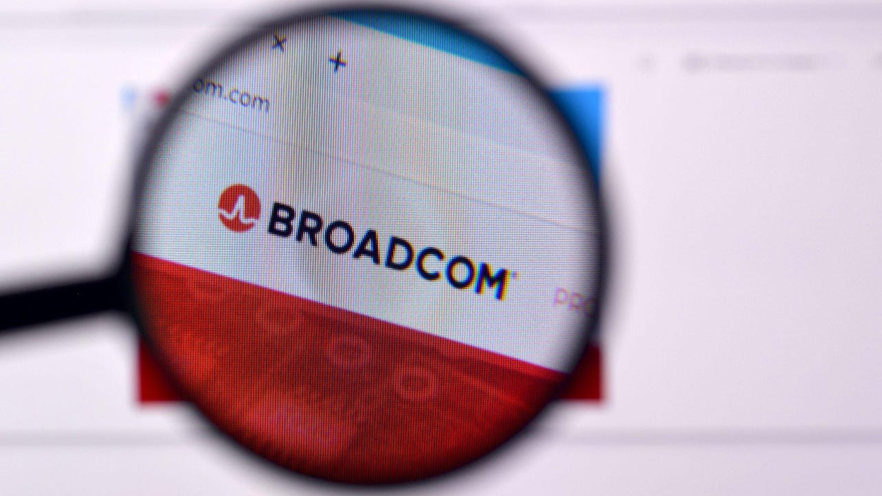 Homepage of Broadcom website on the display of PC Homepage of Broadcom website on the display of PC