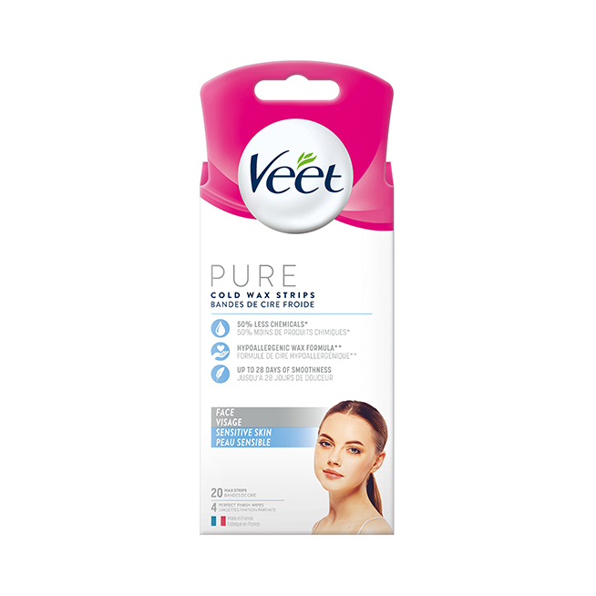 Veet® PURE, Wax Strips for Face, 20ct | Veet Canada