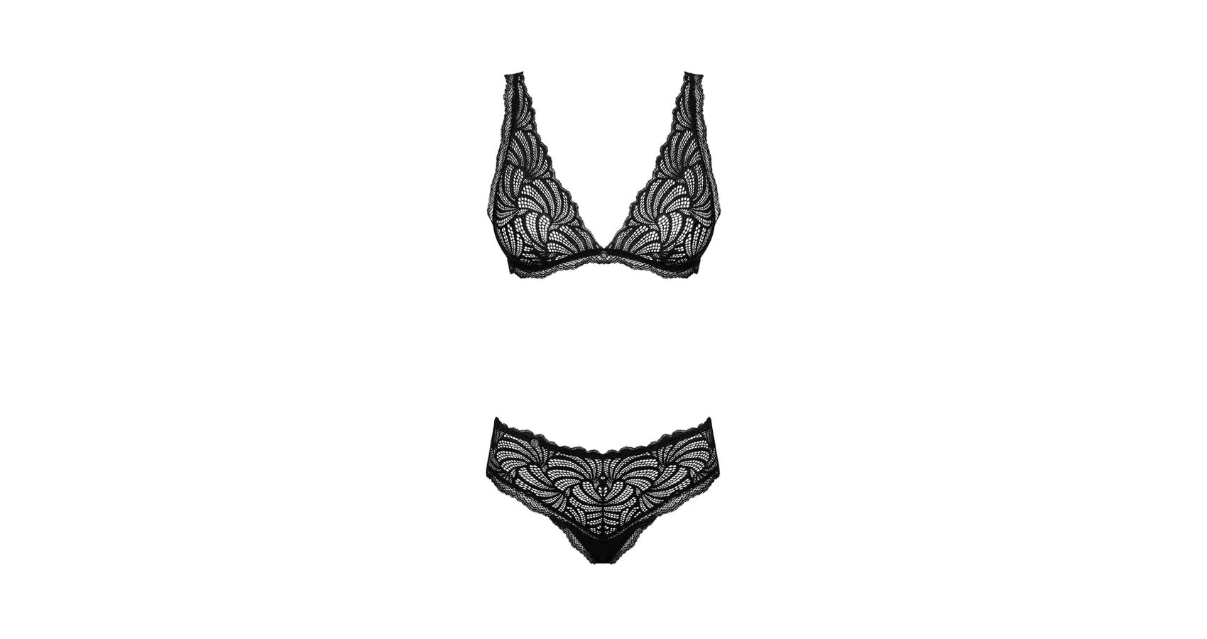 Obsessive Sweetia Black Bra Set High Quality Sinful