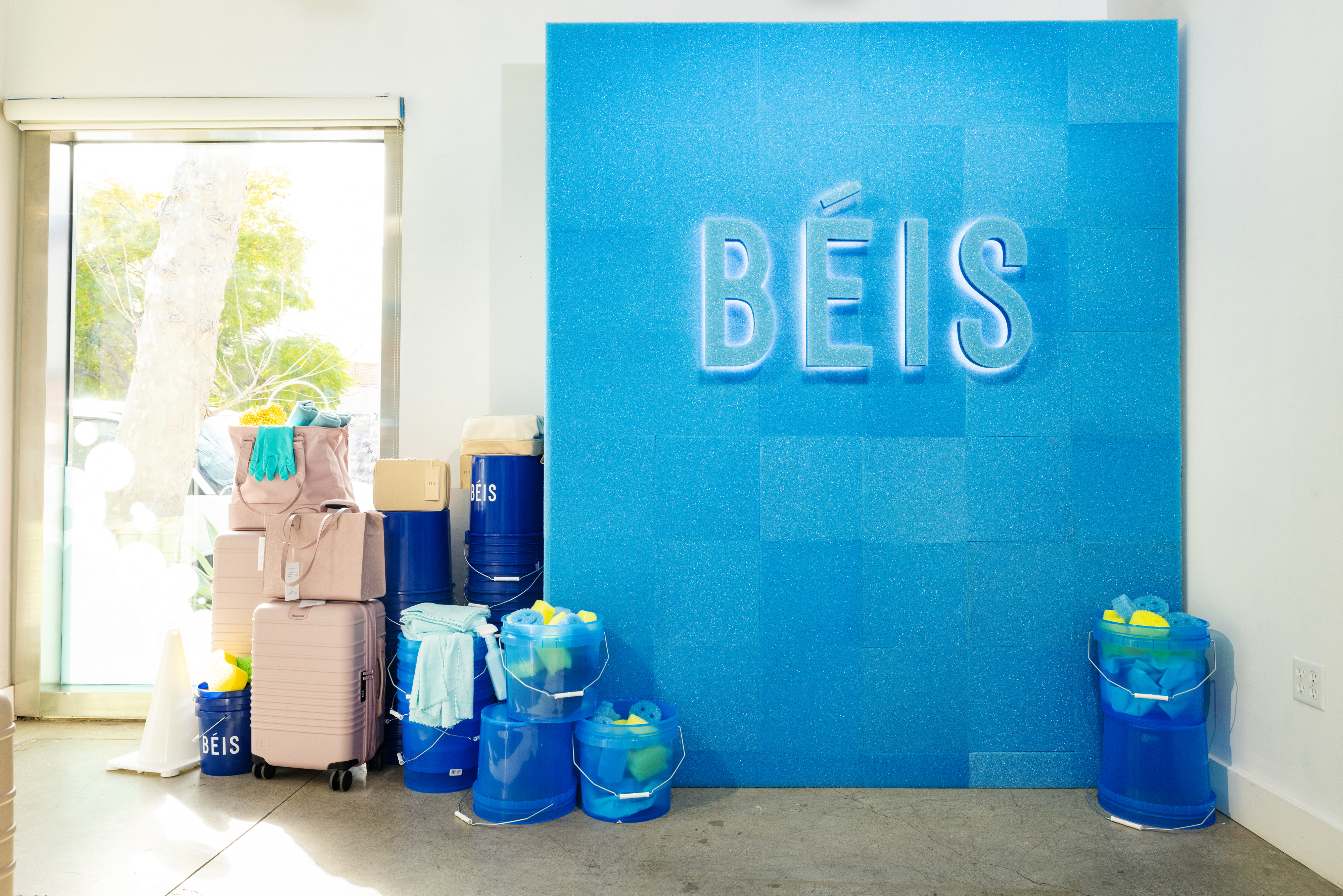 This Whimsical BÉIS Pop-Up Created a Car Wash for Luggage