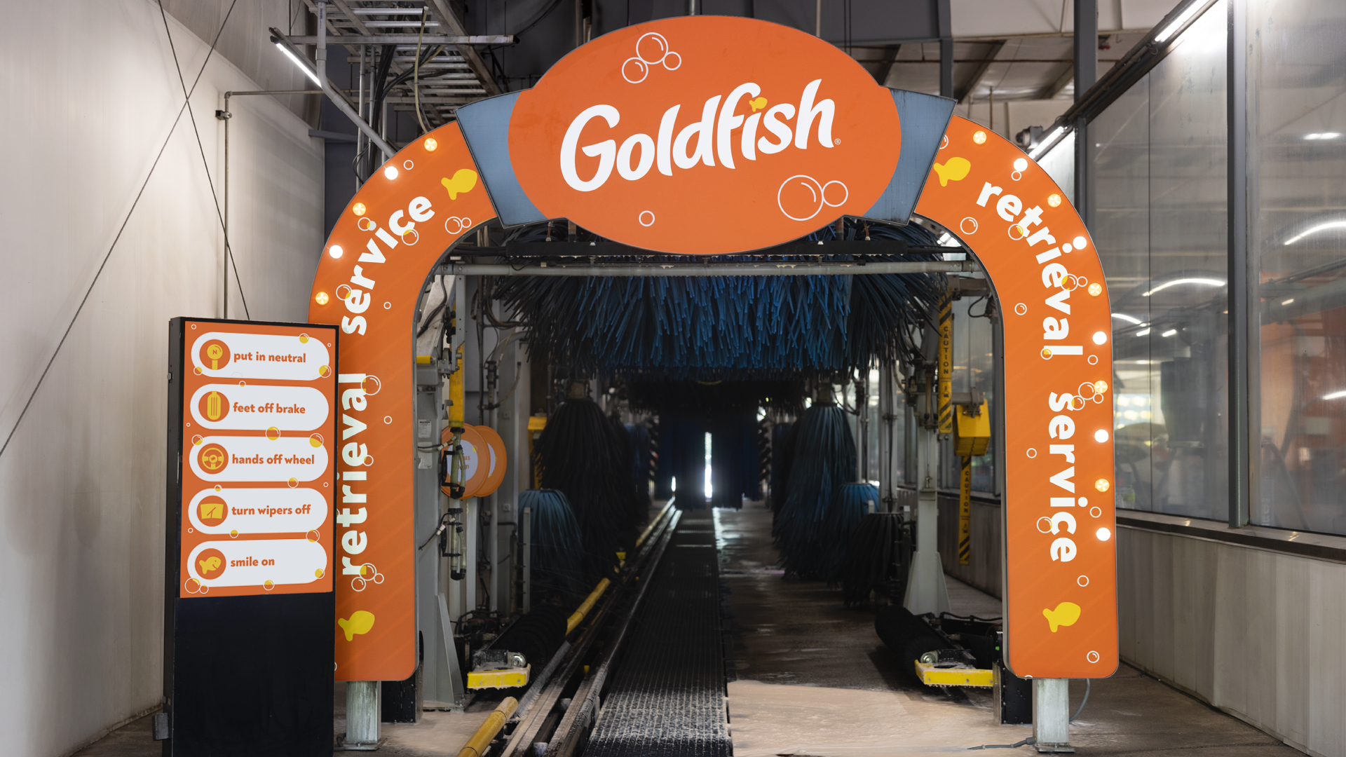 See How Goldfish Created a Colorful Car Wash for Fourth of July ...