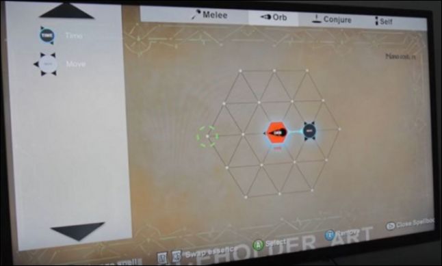 Creative process of a procedural spell crafting system