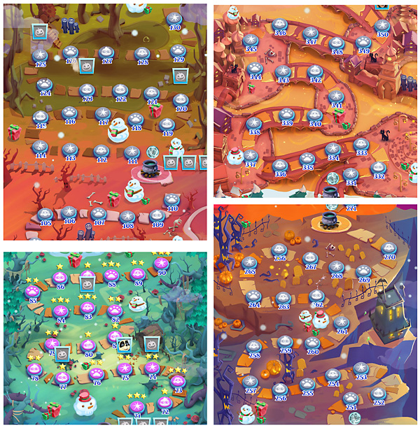 Bubble Witch 2 Saga: The most beautiful 3D render maps