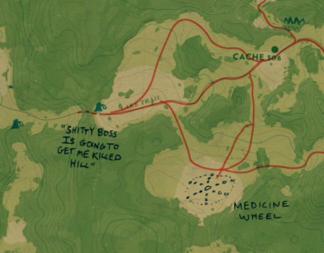 How Firewatch builds character through map design
