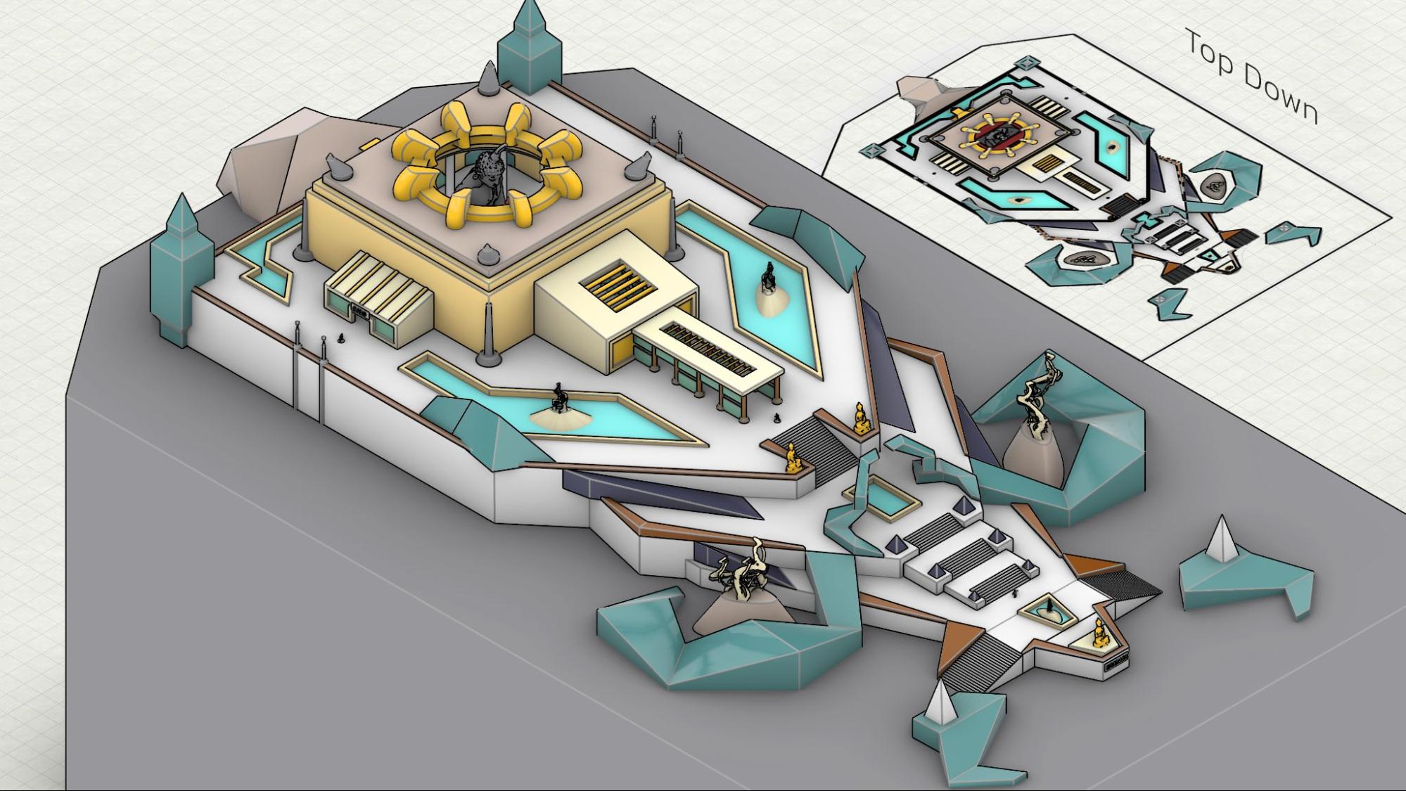 Level Design Process #01: Cube to Temple