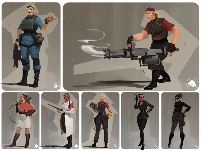 Concept art shows Valve almost added women to Team Fortress 2