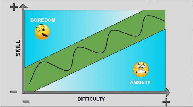 The flow applied to game design
