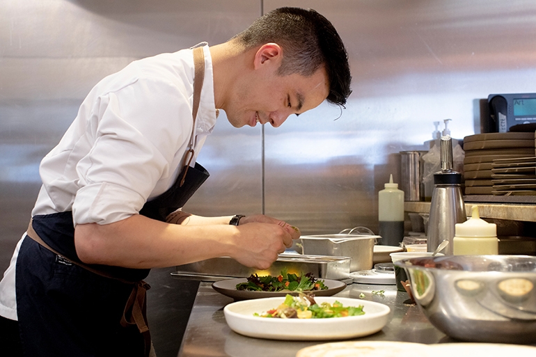 Hoon Rhee, chef of the Philadelphia Museum of Art, prepares meals based ...