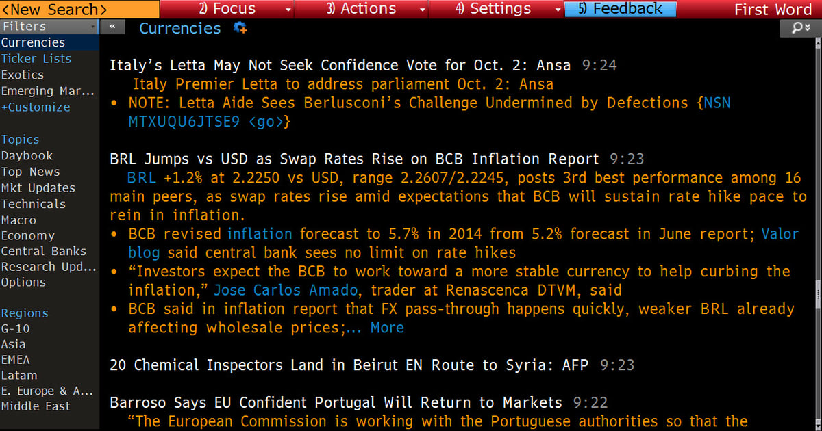 Bloomberg rolls out ‘actionable’ FX news service
