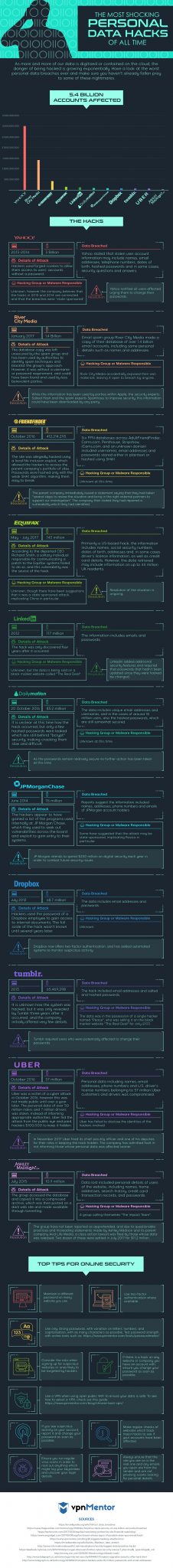 Infographic: the most shocking personal data hacks of all time