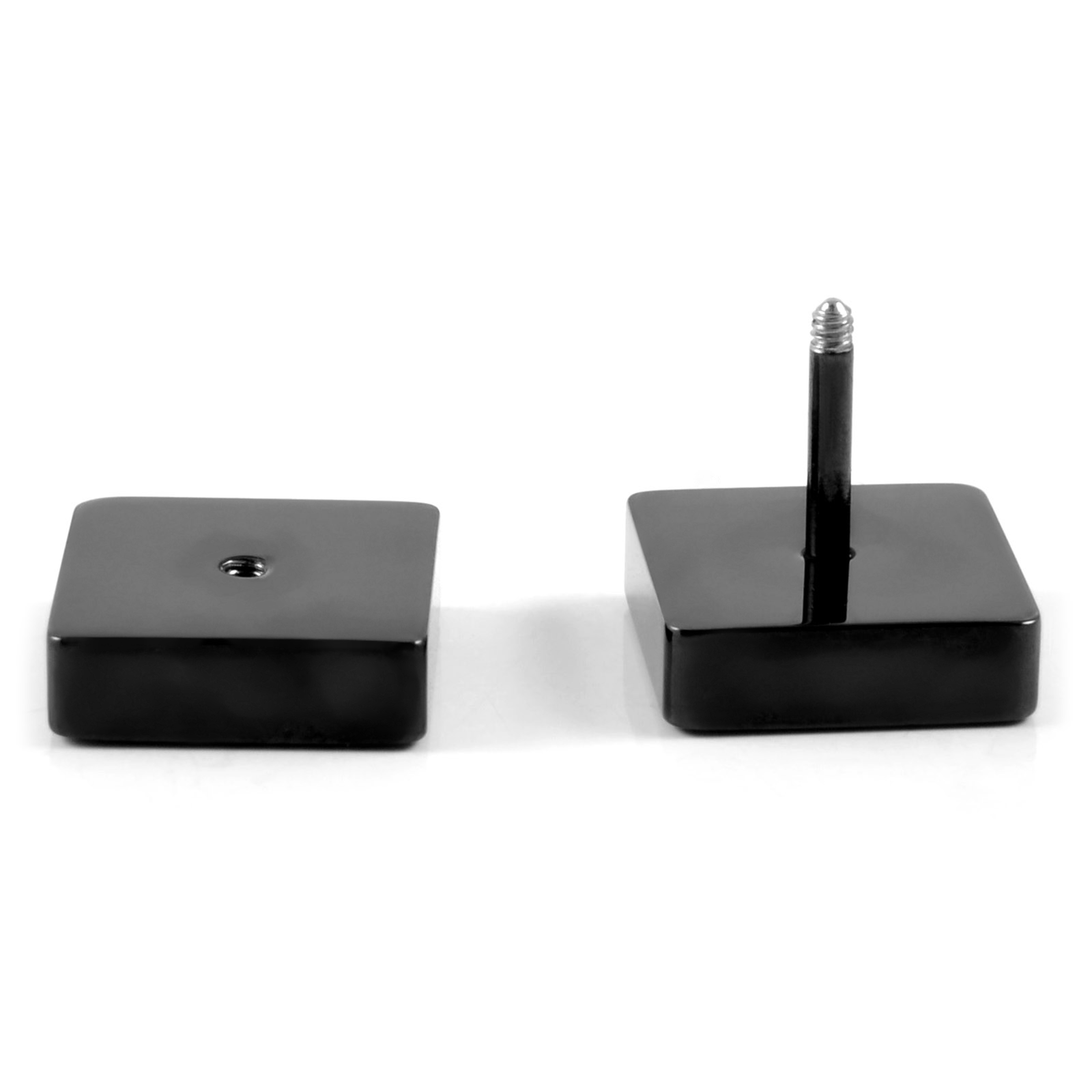 10mm Sort Kvadrat Stud Ørering | På lager! | Lucleon