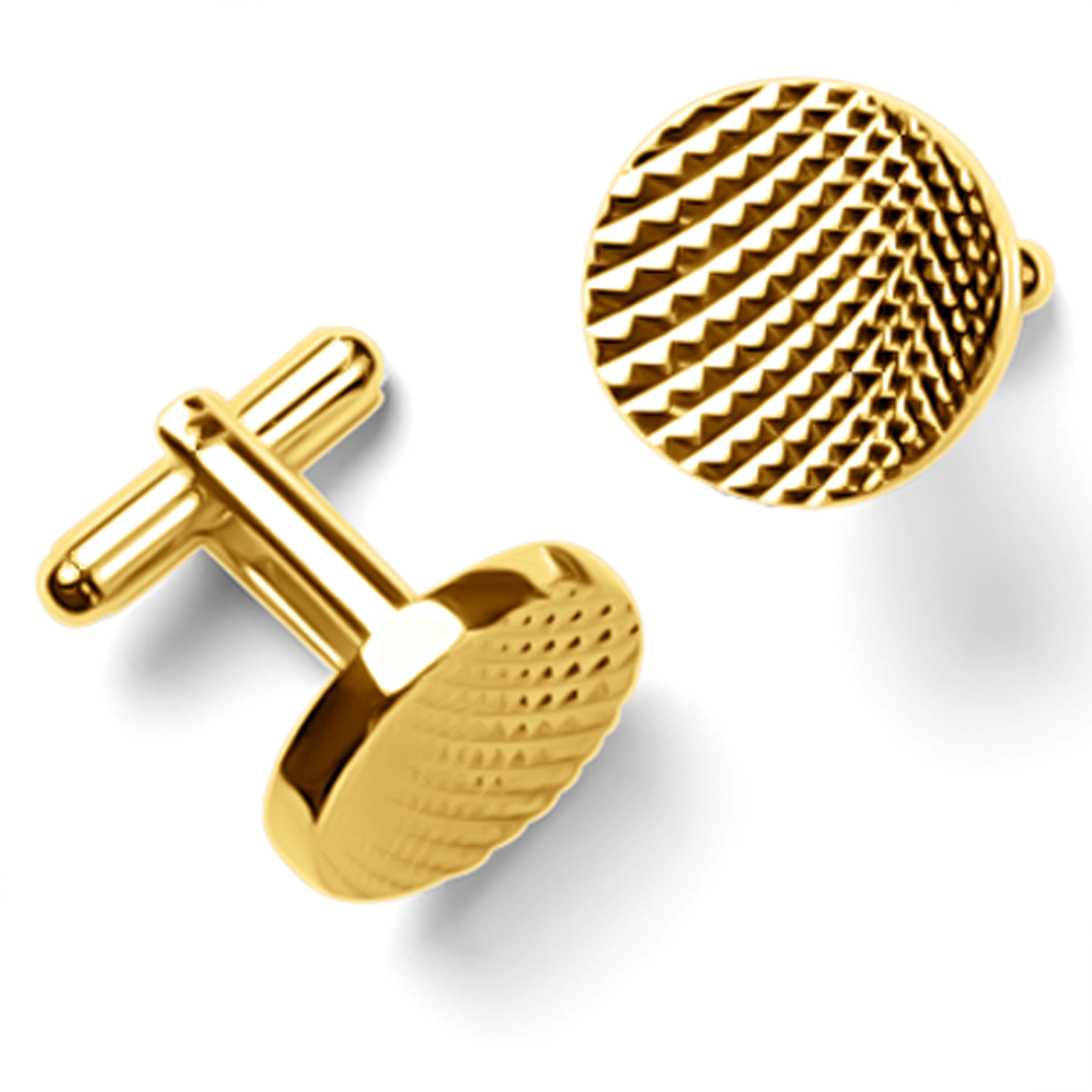 Gold-Tone Patterned Cufflinks | In stock! | Trendhim