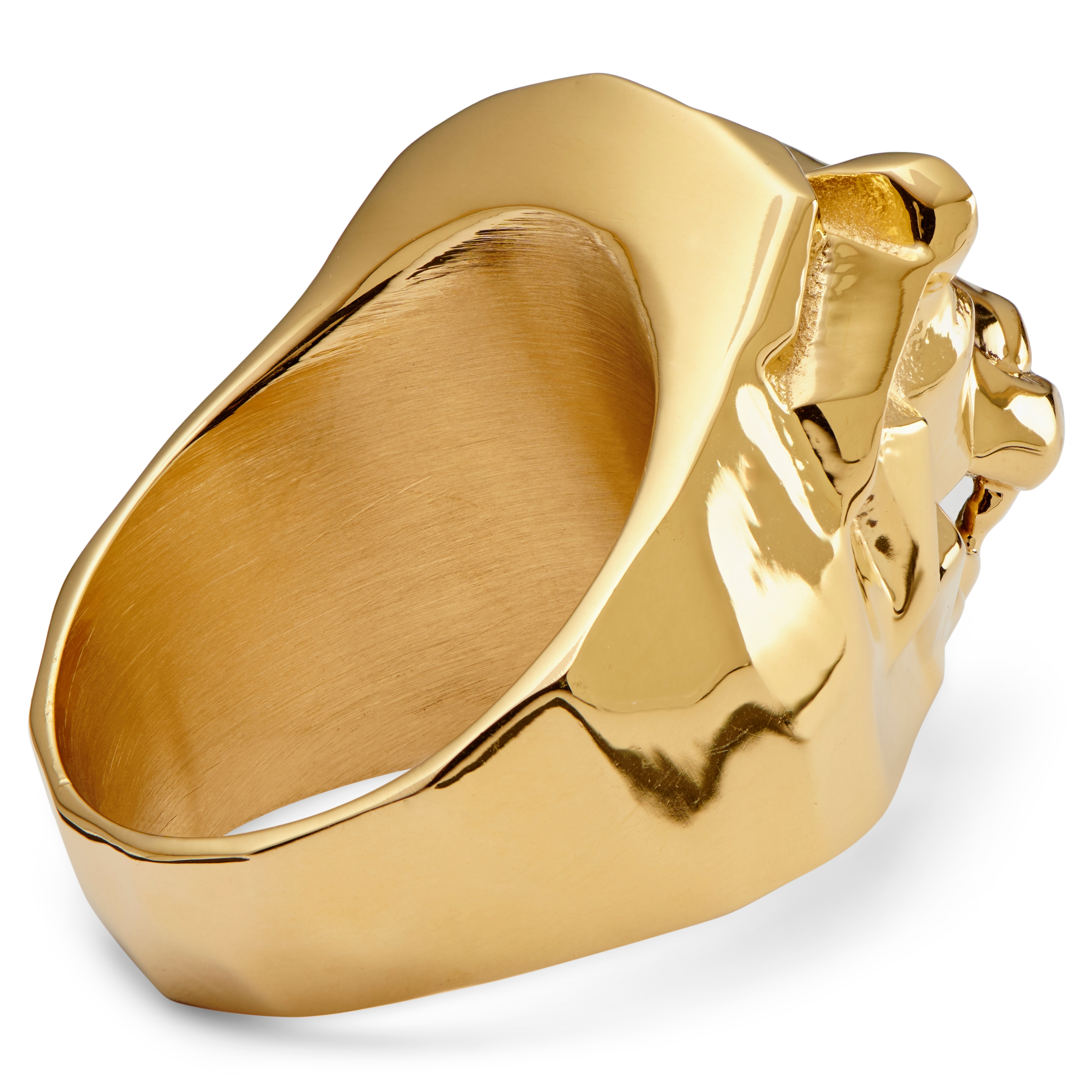 Inel Mack cu cap de leu auriu | În stoc | Moody Mason