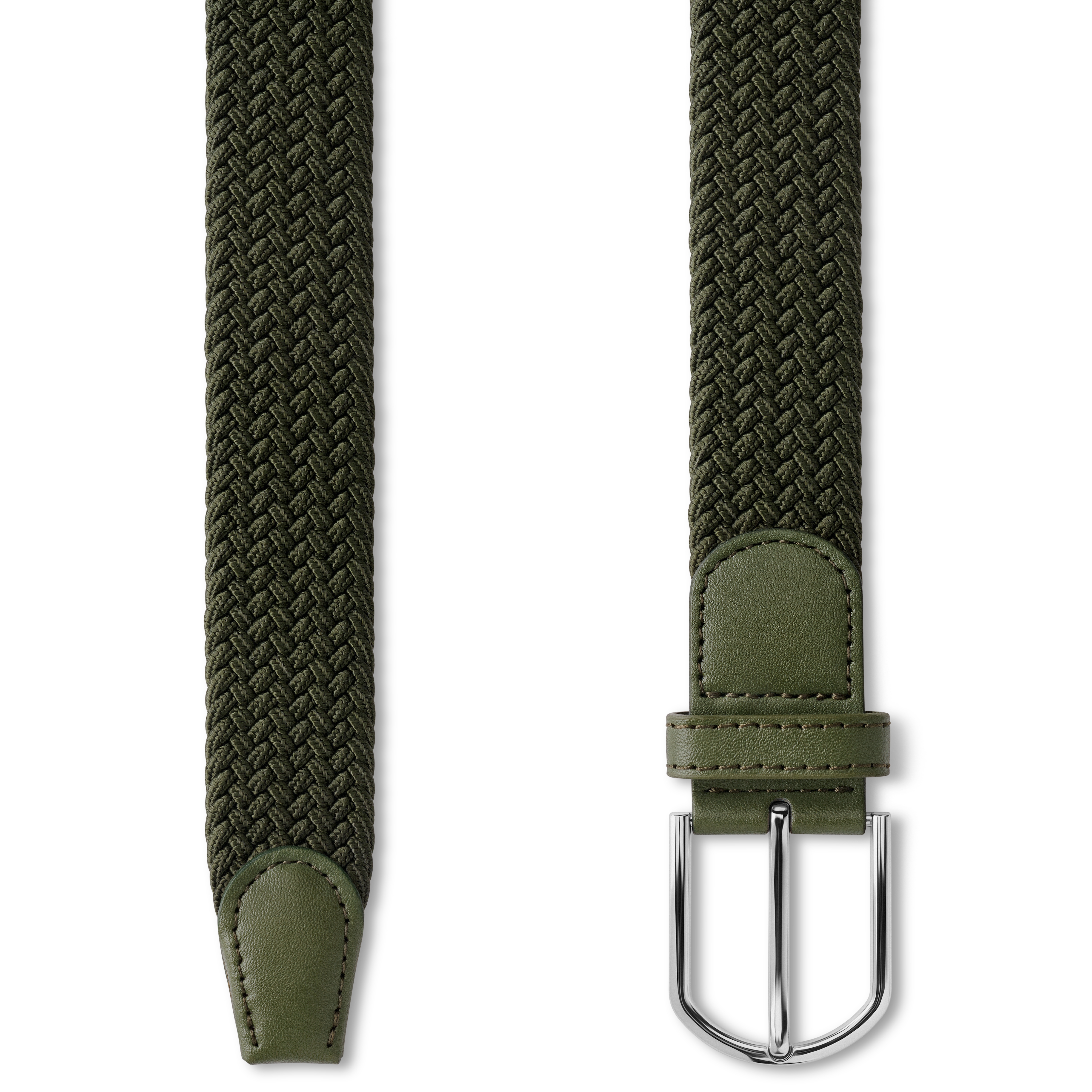 Green Elastic Knitted Canvas Belt | In stock! | Trendhim