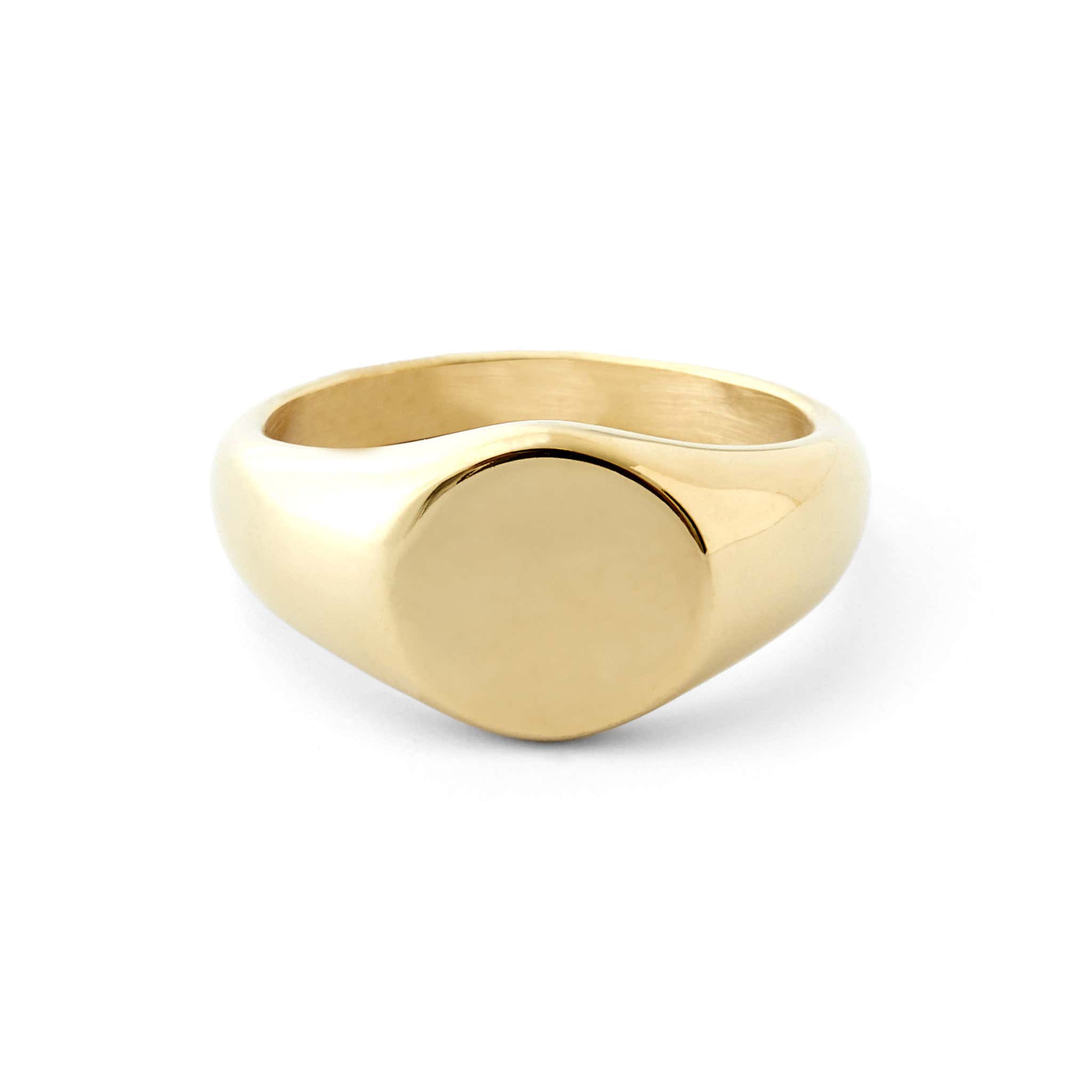 Gold-Tone Round Signet Ring | In stock! | Lucleon