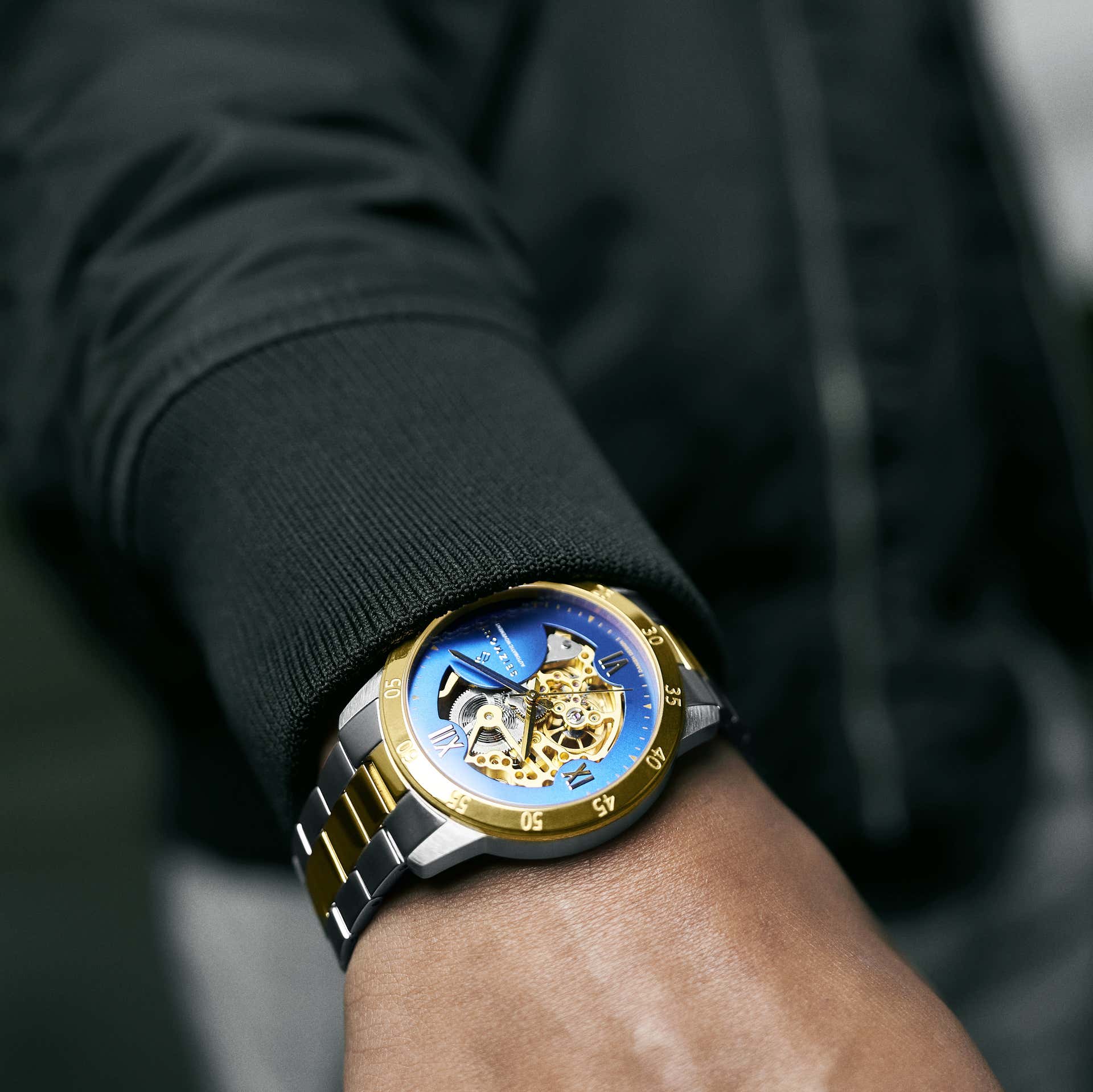 Dante II | Gold-tone & Silver-tone Skeleton Watch | In stock! | Seizmont