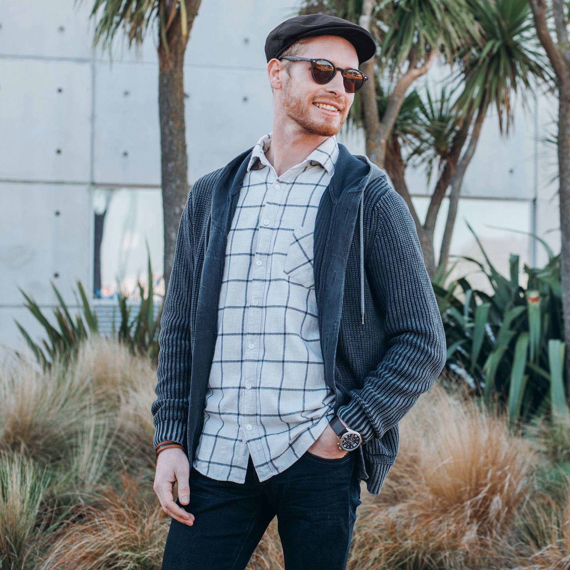 Lory Dark Navy Flat Cap | Fawler | 30 day return policy