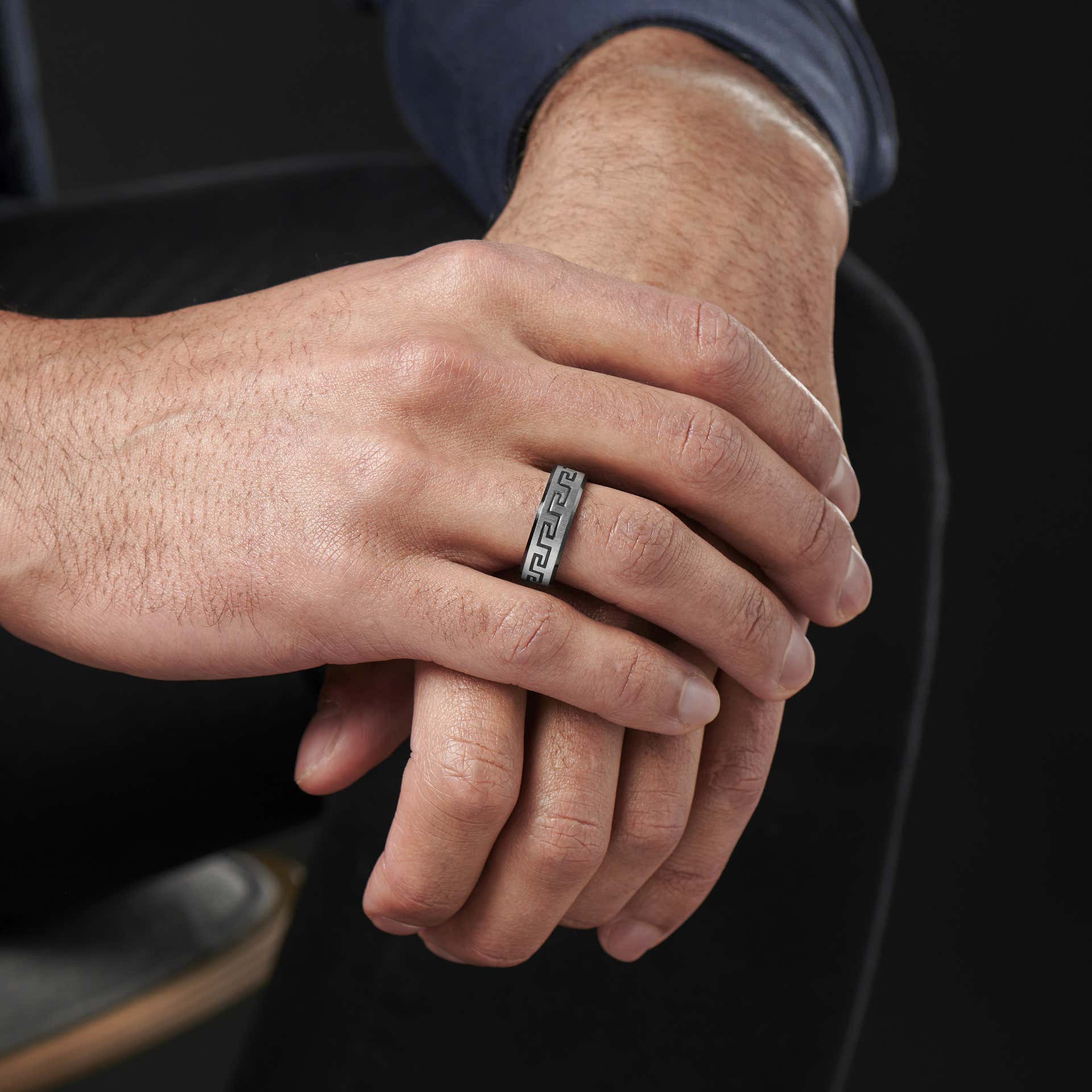 Black SL Design Steel Ring | In stock! | Lucleon