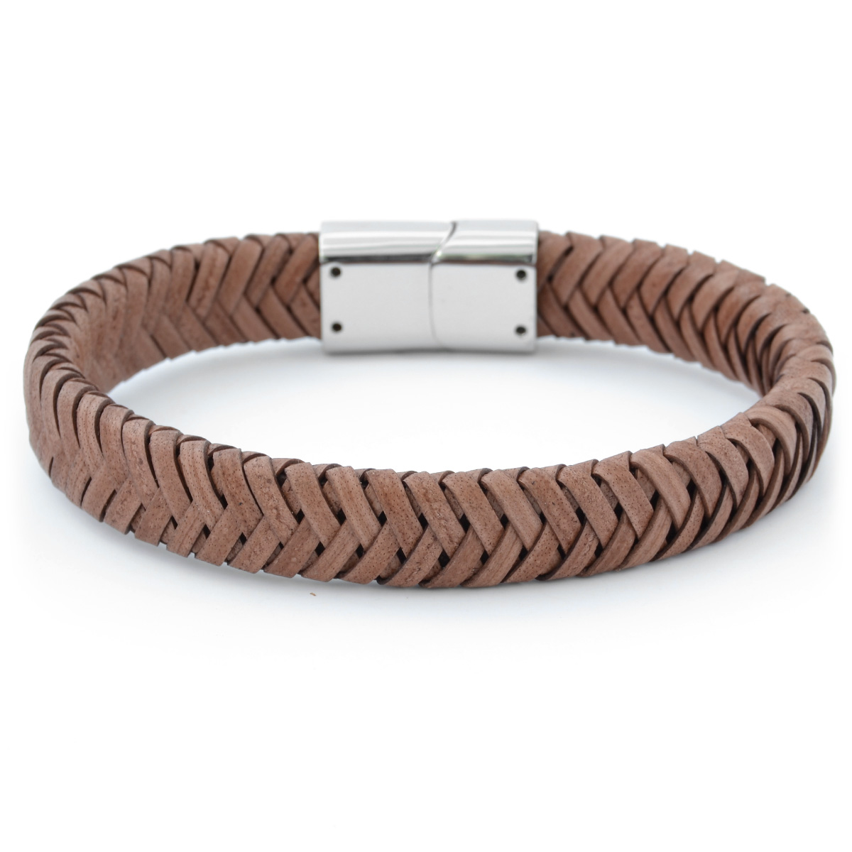 TRENDHIM - Eksklusivt Brunt Flettet Læderarmbånd-20cm | In stock ...