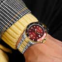 Tide | Silver-, Gold-Tone & Red Stainless Steel Dive Watch With Red ...