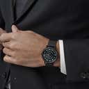 Ambitio | Black Watch With Black Rotating Dial & Stainless Steel Mesh ...