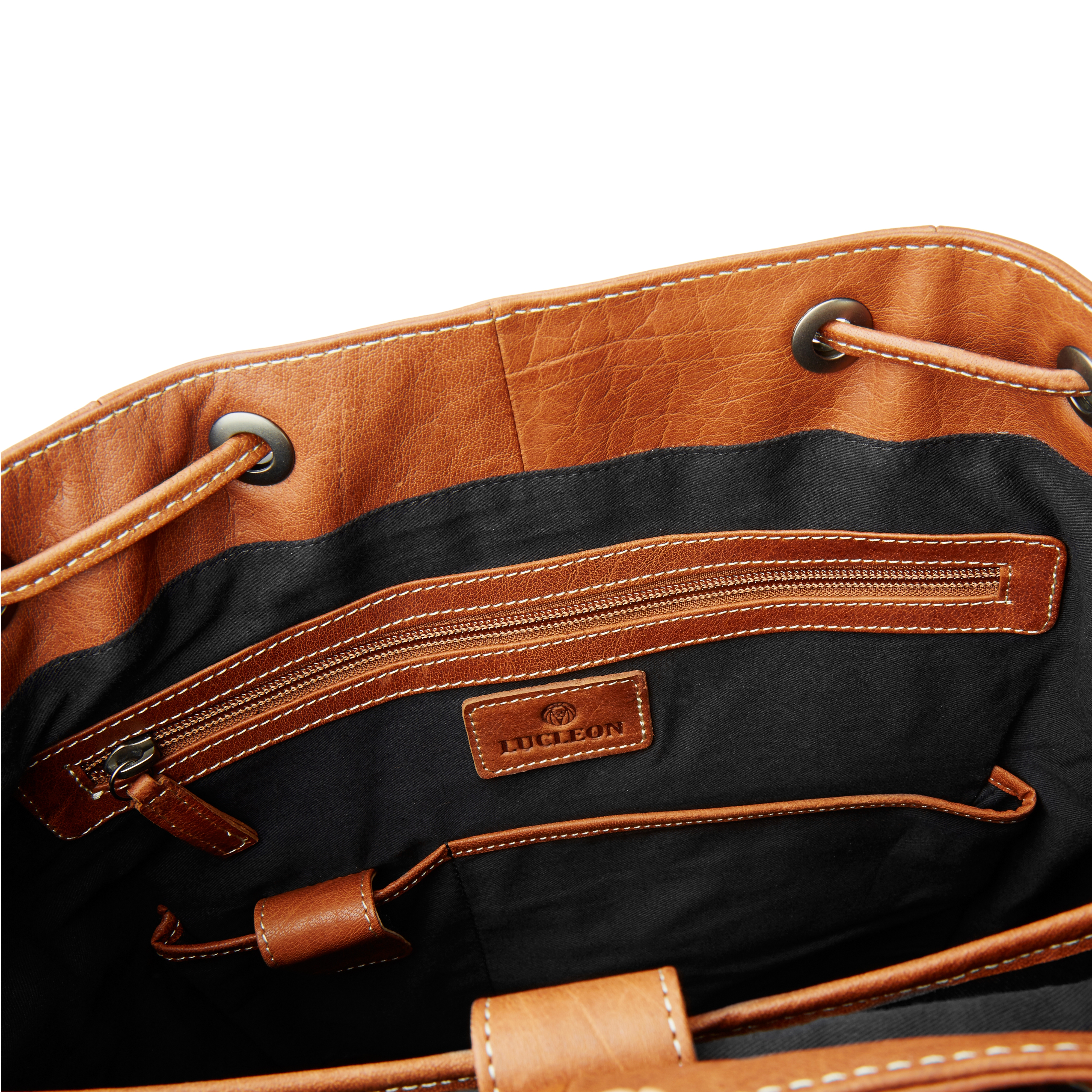 Oxford Tan Backpack Leather Bag | Lucleon | Free shipping