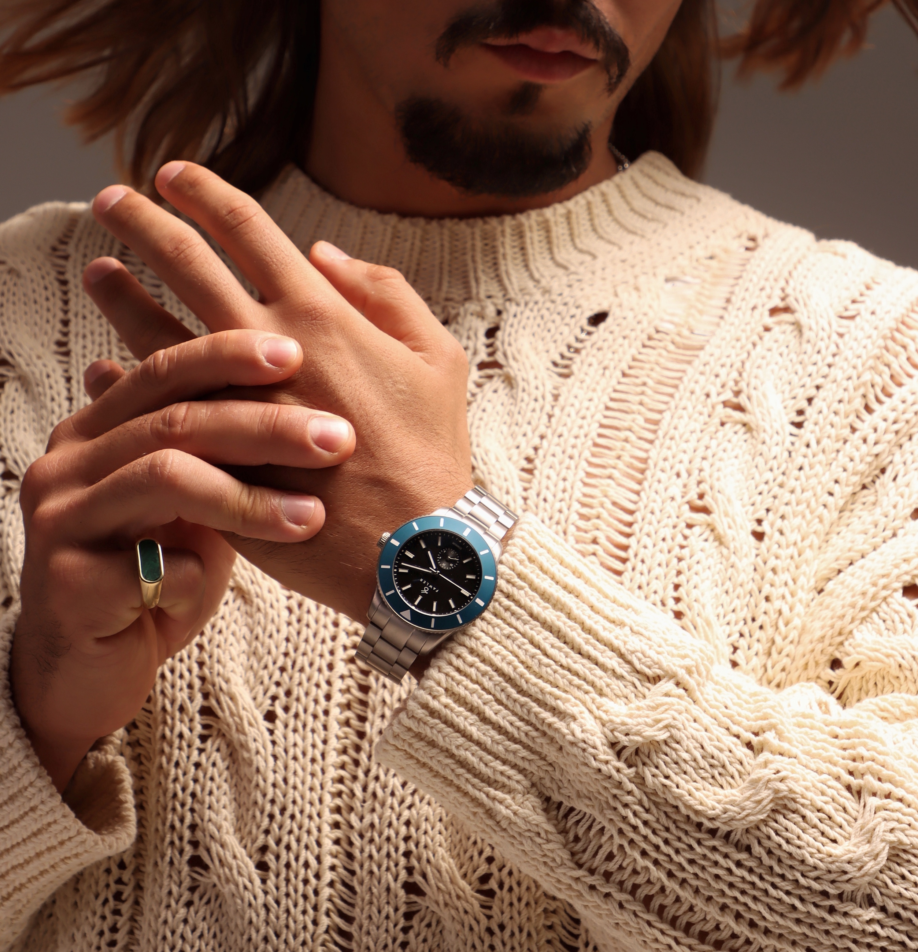 Orisun | Kullanvärinen kantasormus Afrikan jadella | Varastossa! | Arkai