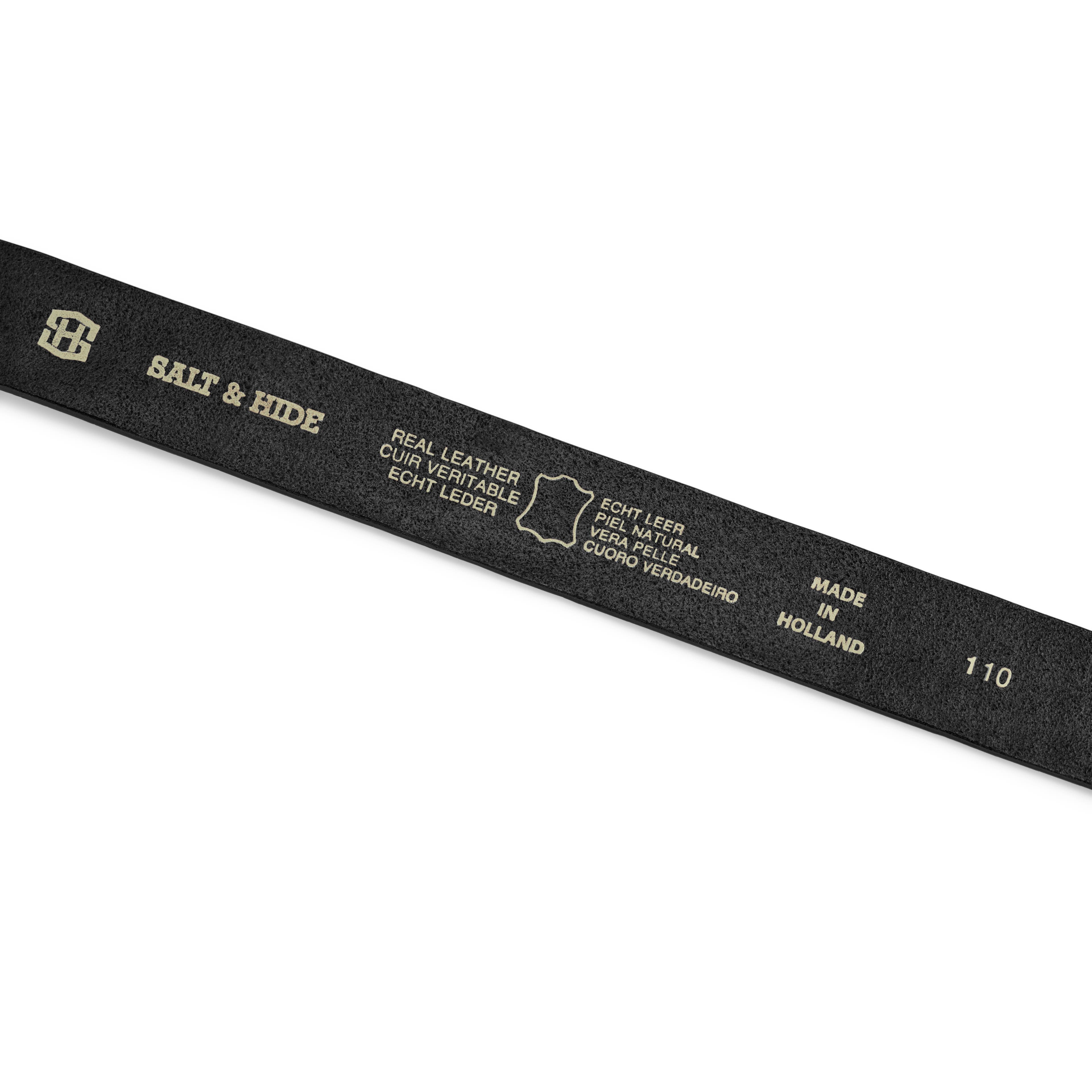 Harvy Black Full-Grain Leather Belt | In stock! | Salt & Hide Harvy Black Full-Grain Leather Belt | In stock! | Salt & Hide