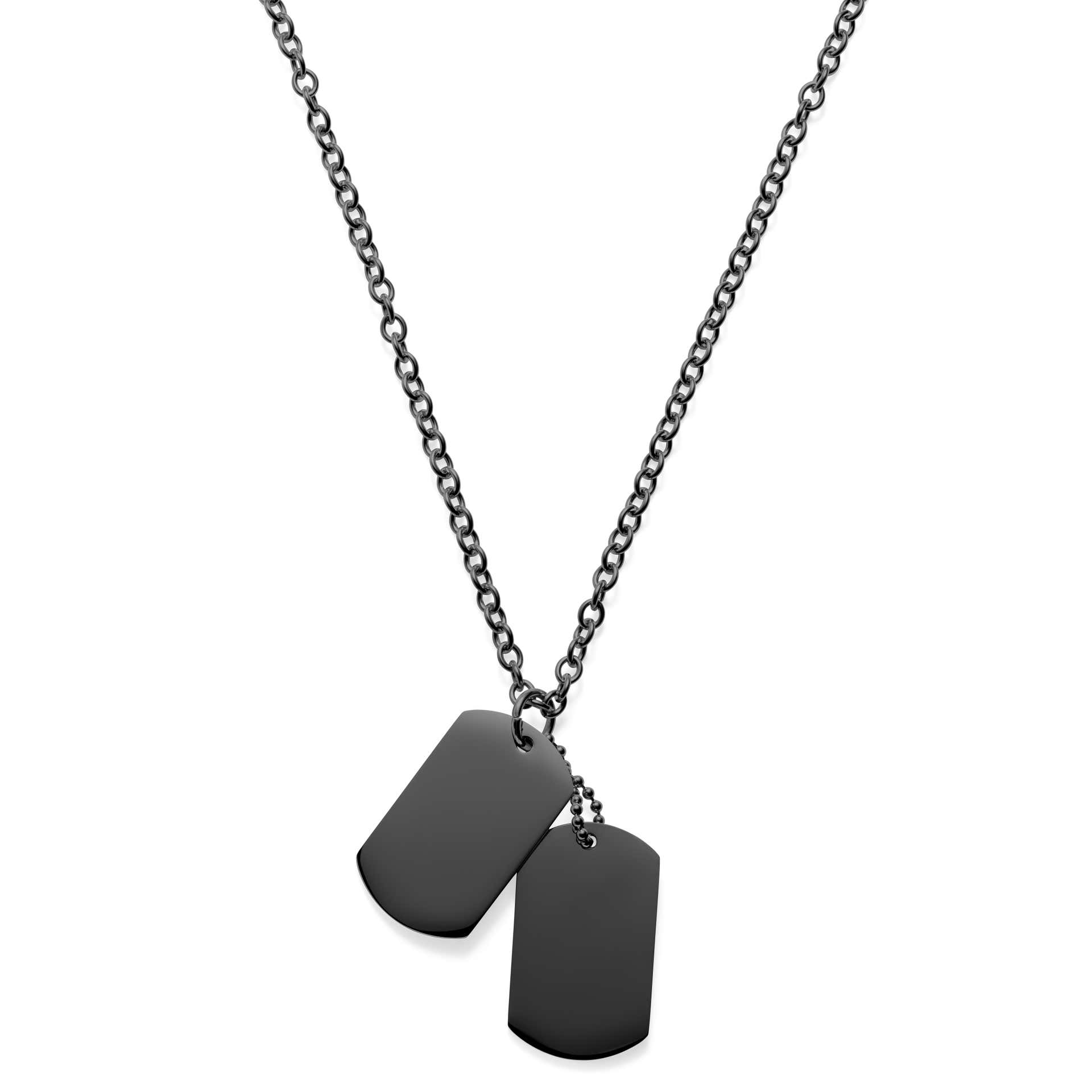 Black Dog Tag Barcode Necklace | In stock! | Lucleon