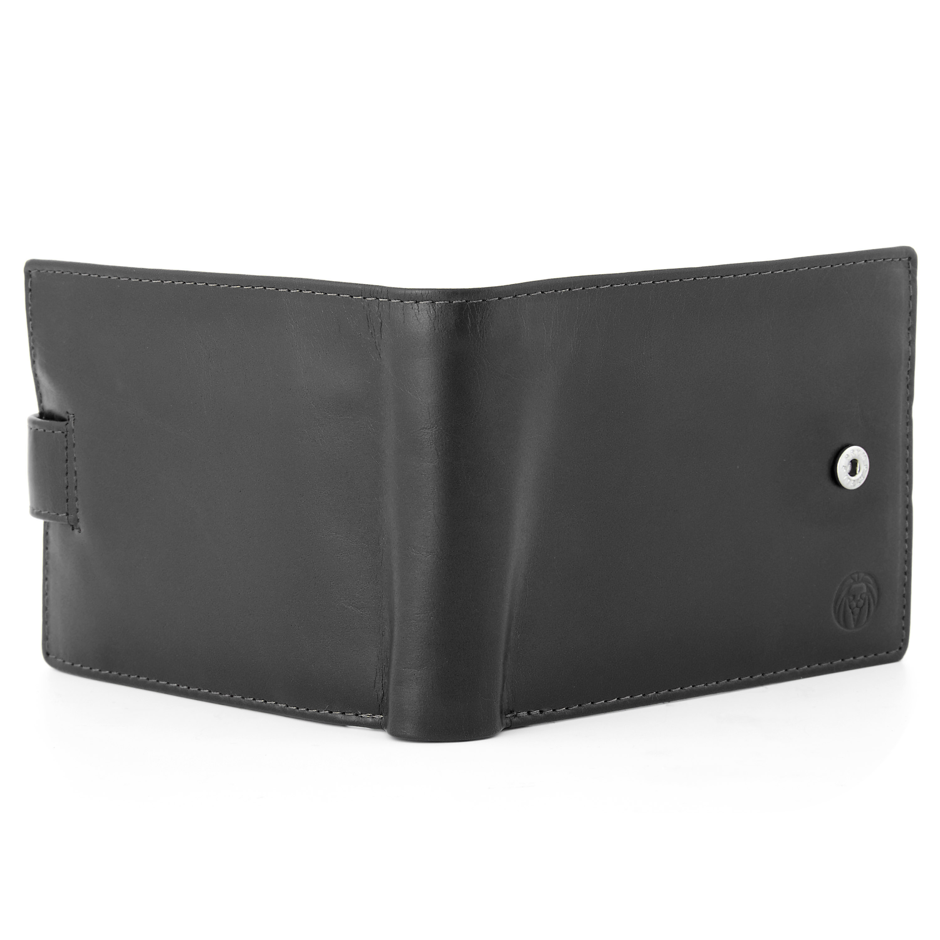 Black Ergonomic Jasper Leather Wallet | In stock! | Lucleon