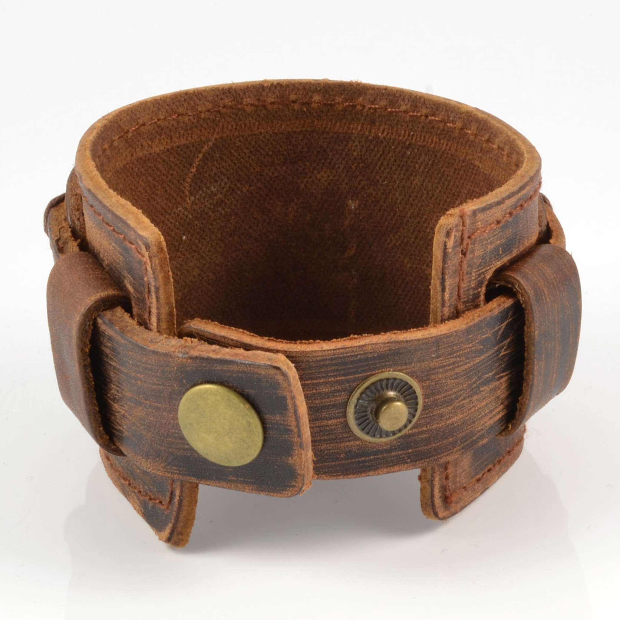 Bracciale in pelle grezza marrone | Disponibile! | Collin Rowe