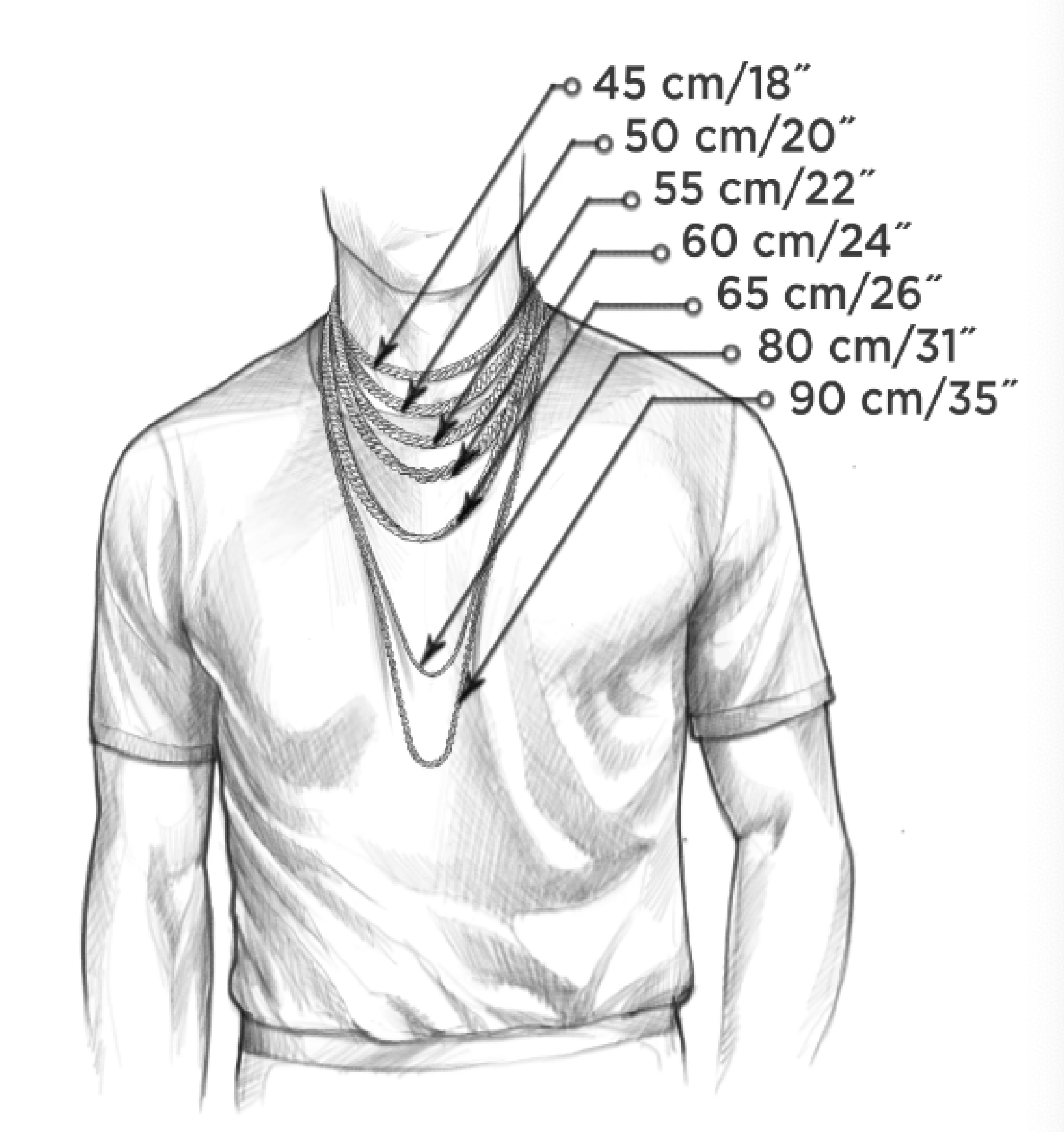 Necklace Size Guide for Men: Find the Perfect Length and Fit for You
