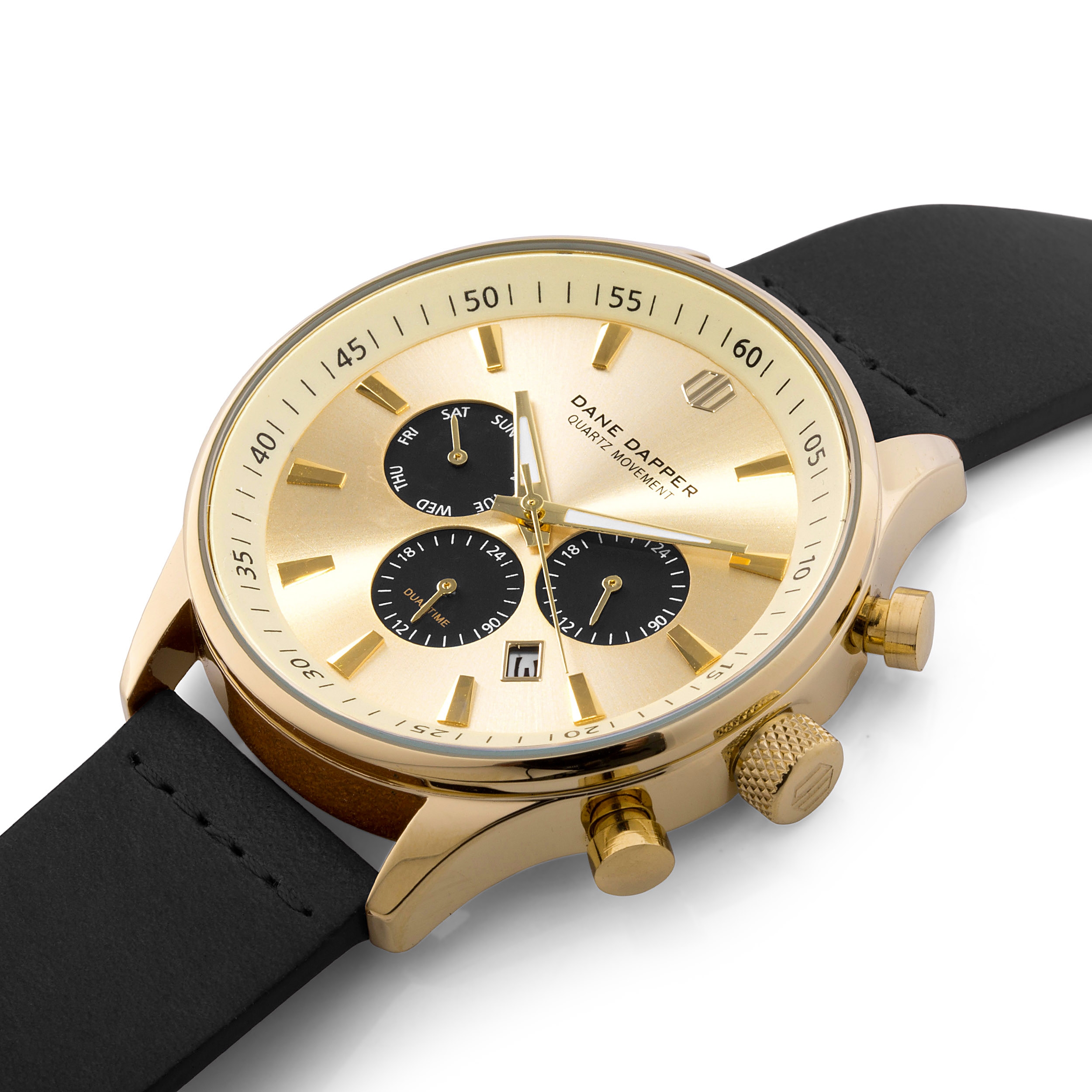 Gold-Tone & Black Subdials Troika Watch | In stock! | Apothecary87
