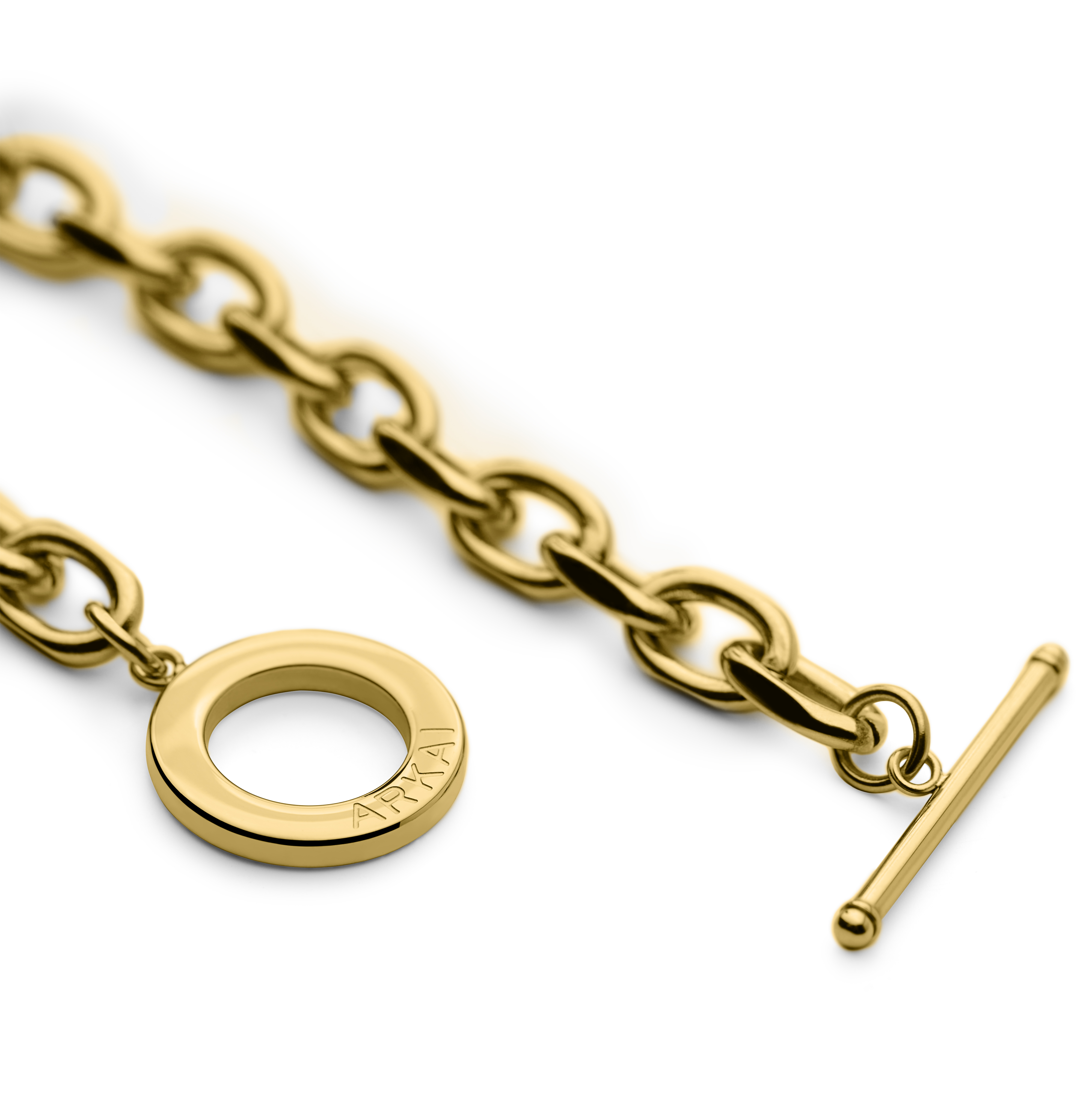 Atlas | Gold-tone Azurmalachite Charm Bracelet | In stock! | Arkai